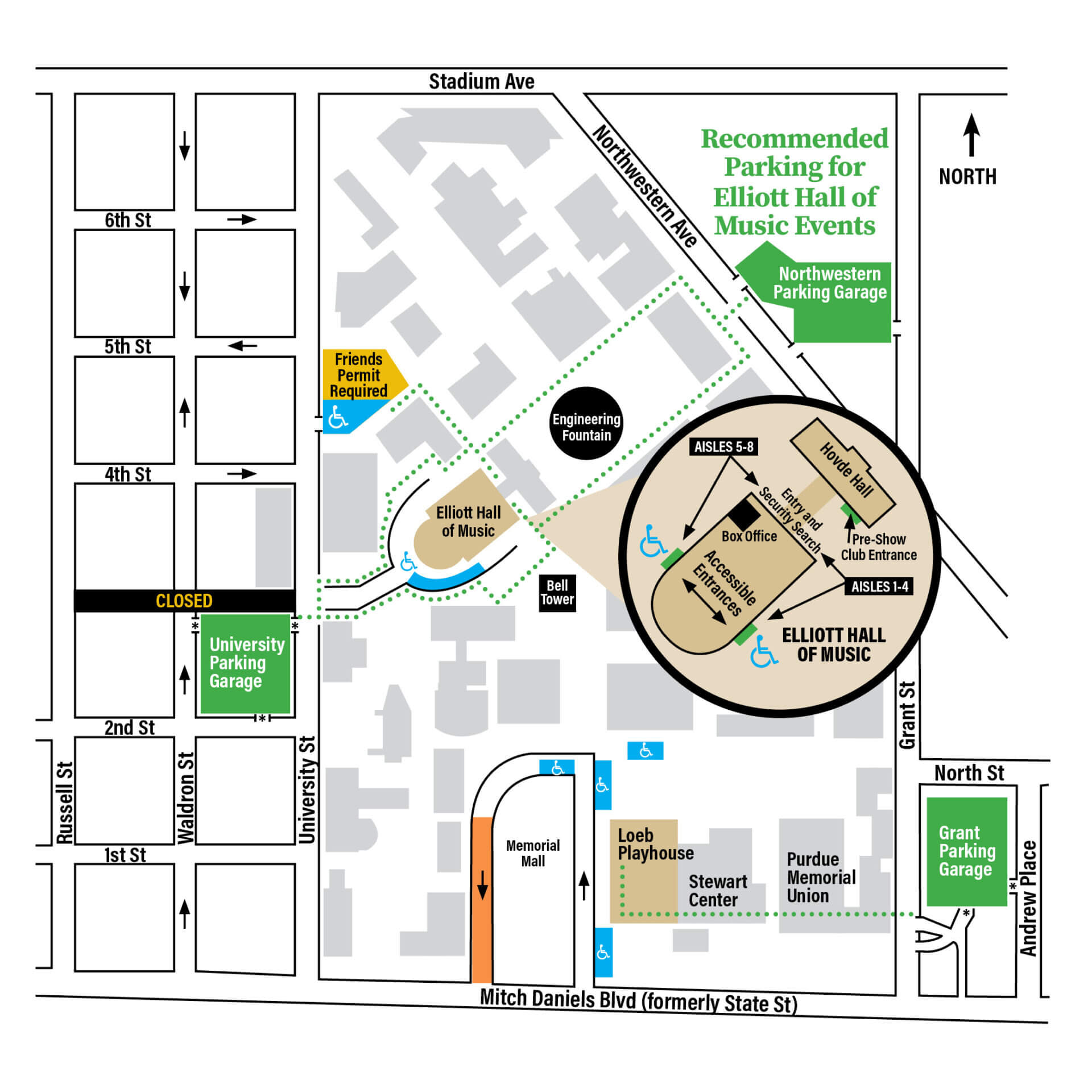 Directions & Parking - Purdue Convocations - Performing Arts